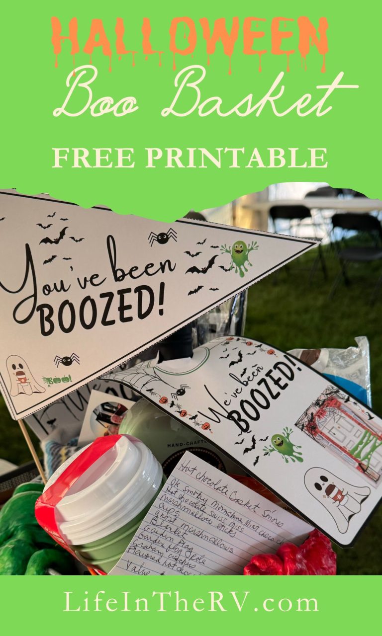 Halloween Boo Basket (or Boozed) with FREE Printable | Life in The RV